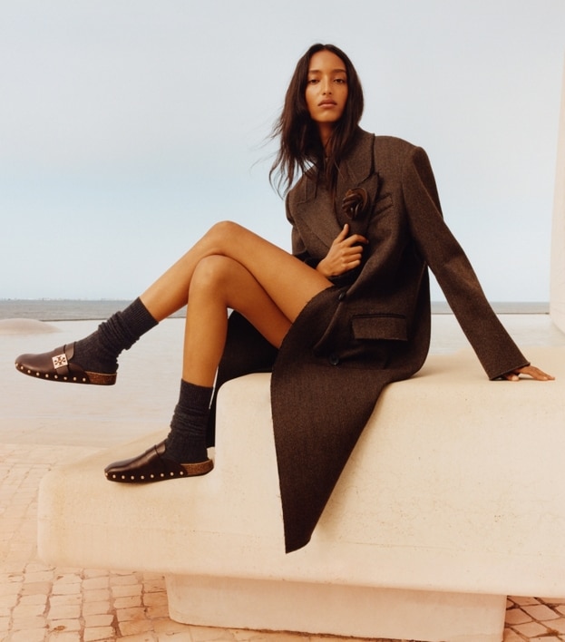 Mellow Studded Mule: Women's Designer Flats | Tory Burch