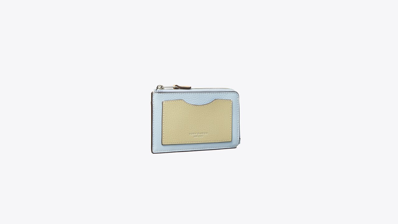 Colorblock Zip Card Case: Women's Designer Card Cases | Tory Burch