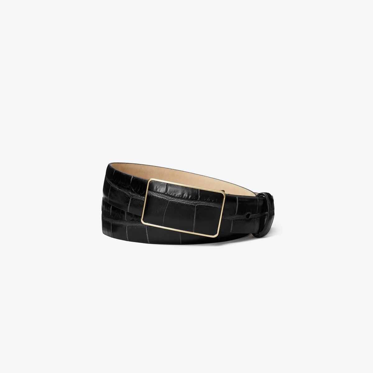 Croc Embossed Plate Belt: Women's Designer Belts | Tory Burch