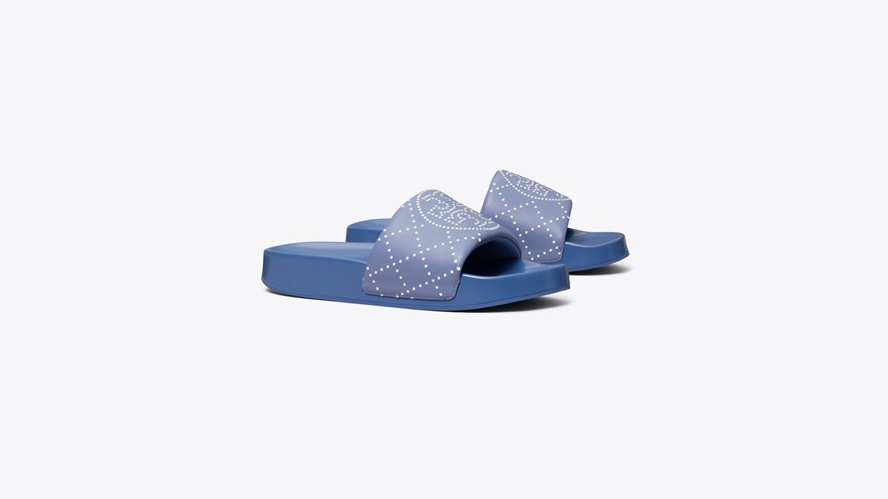 Double T Pool Slide: Women's Designer Sandals | Tory Burch