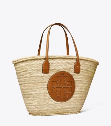 Ella Straw Mini Basket: Women's Designer Crossbody Bags | Tory Burch