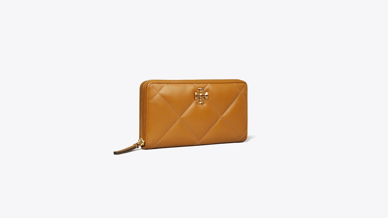 Kira Diamond Quilt Zip Continental Wallet: Women's Designer Wallets | Tory Burch