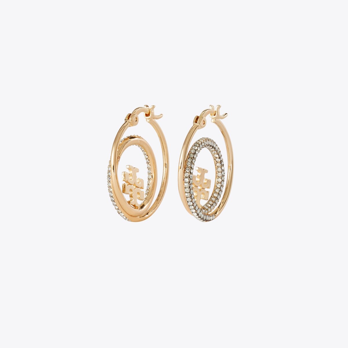 Miller Pavé Hoop Earring: Women's Designer Earrings | Tory Burch