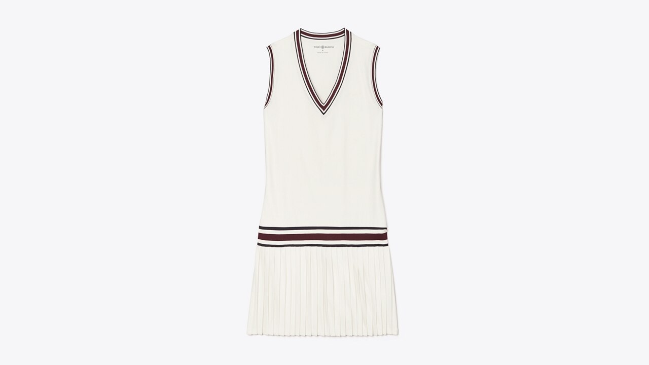 Performance Jersey V-Neck Tennis Dress: Women's Designer Dresses | Tory Sport