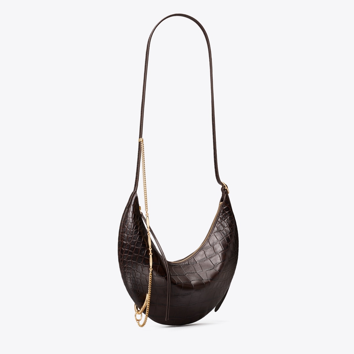 Pierced Croc-Embossed Crossbody Bag: Damen Taschen | Crossbody Bags ...