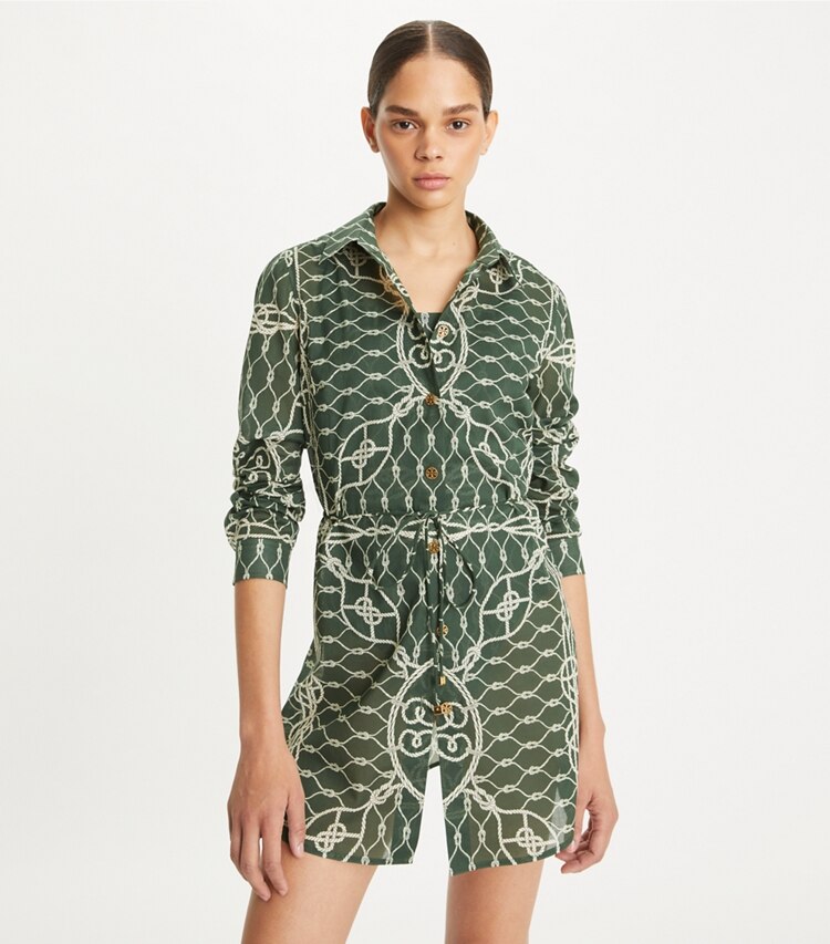 Printed Brigitte Tunic Womens Swim Coverups Tory Burch Eu