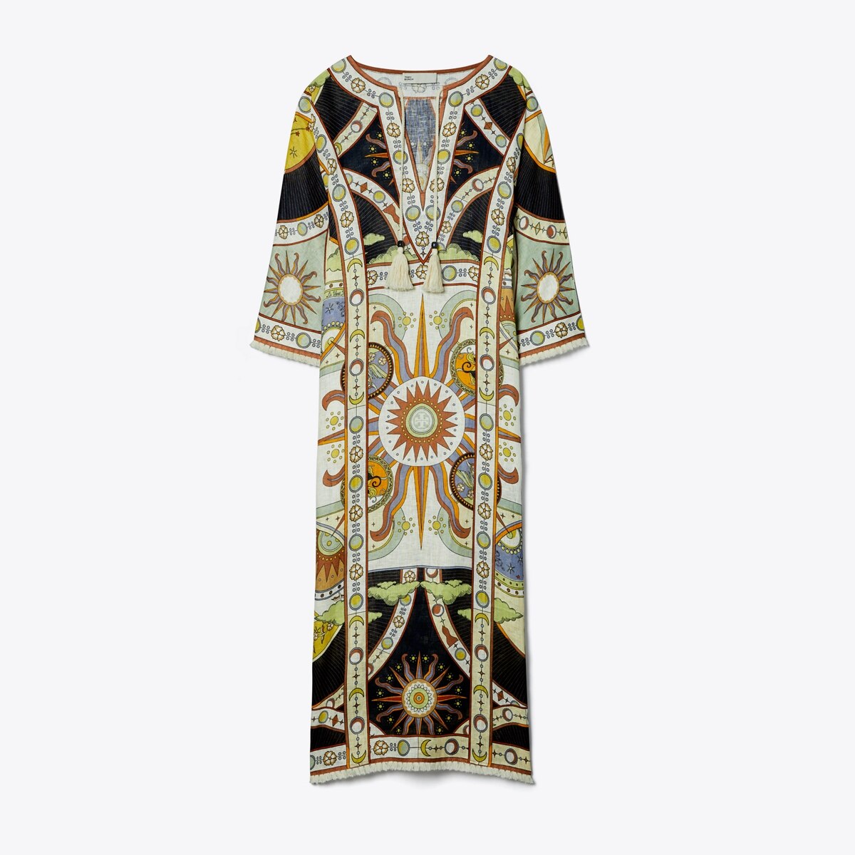 Printed Linen Caftan Womens Designer Coverups Tory Burch