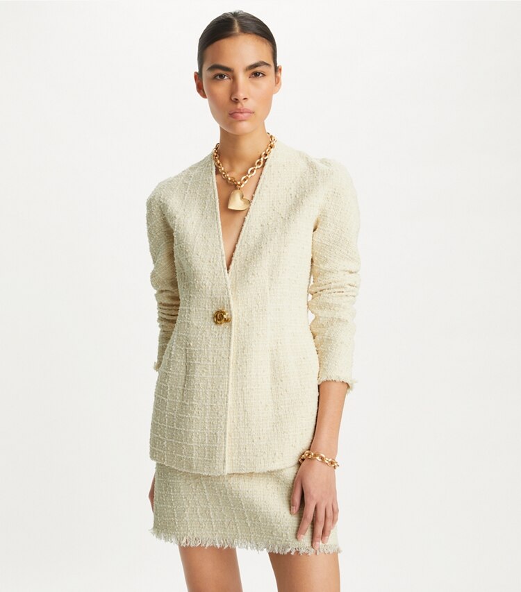Slim Tweed Jacket: Women's Designer Jackets | Tory Burch