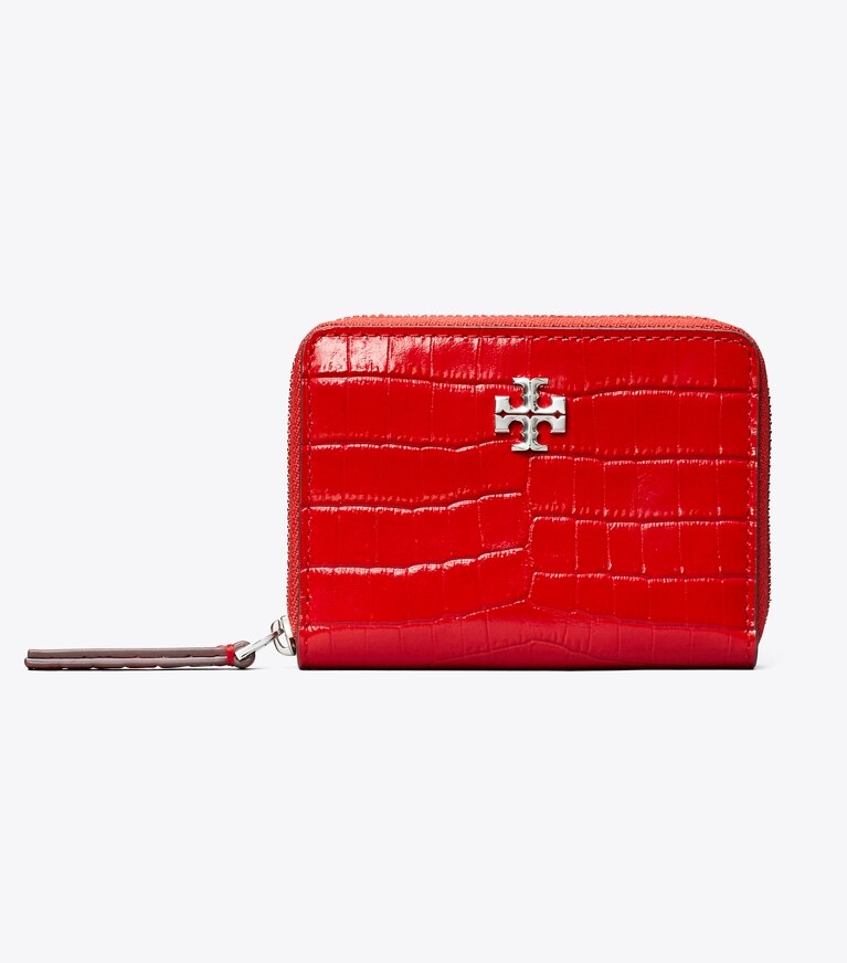 Small Kira Croc-Embossed Zip-Around Wallet: Women's Wallets & Card ...