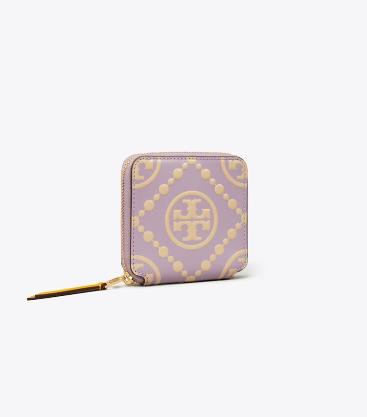 T Monogram Contrast Embossed Bi-Fold Wallet: Women's Wallets & Card ...