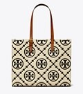 T Monogram Contrast Embossed Tote: Women's Designer Tote Bags | Tory Burch