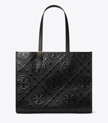 T Monogram Contrast Embossed Tote: Women's Designer Tote Bags | Tory Burch