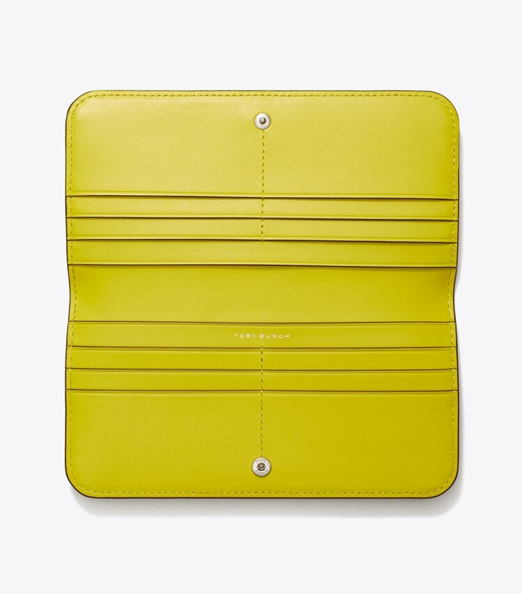 T Monogram Embroidered Patent Zip Slim Wallet: Women's Wallets & Card ...