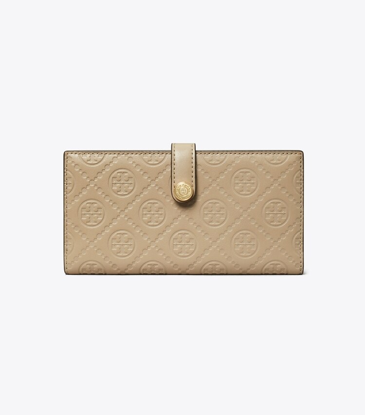 T Monogram Leather Zip Slim Wallet: Women's Wallets & Card Cases ...