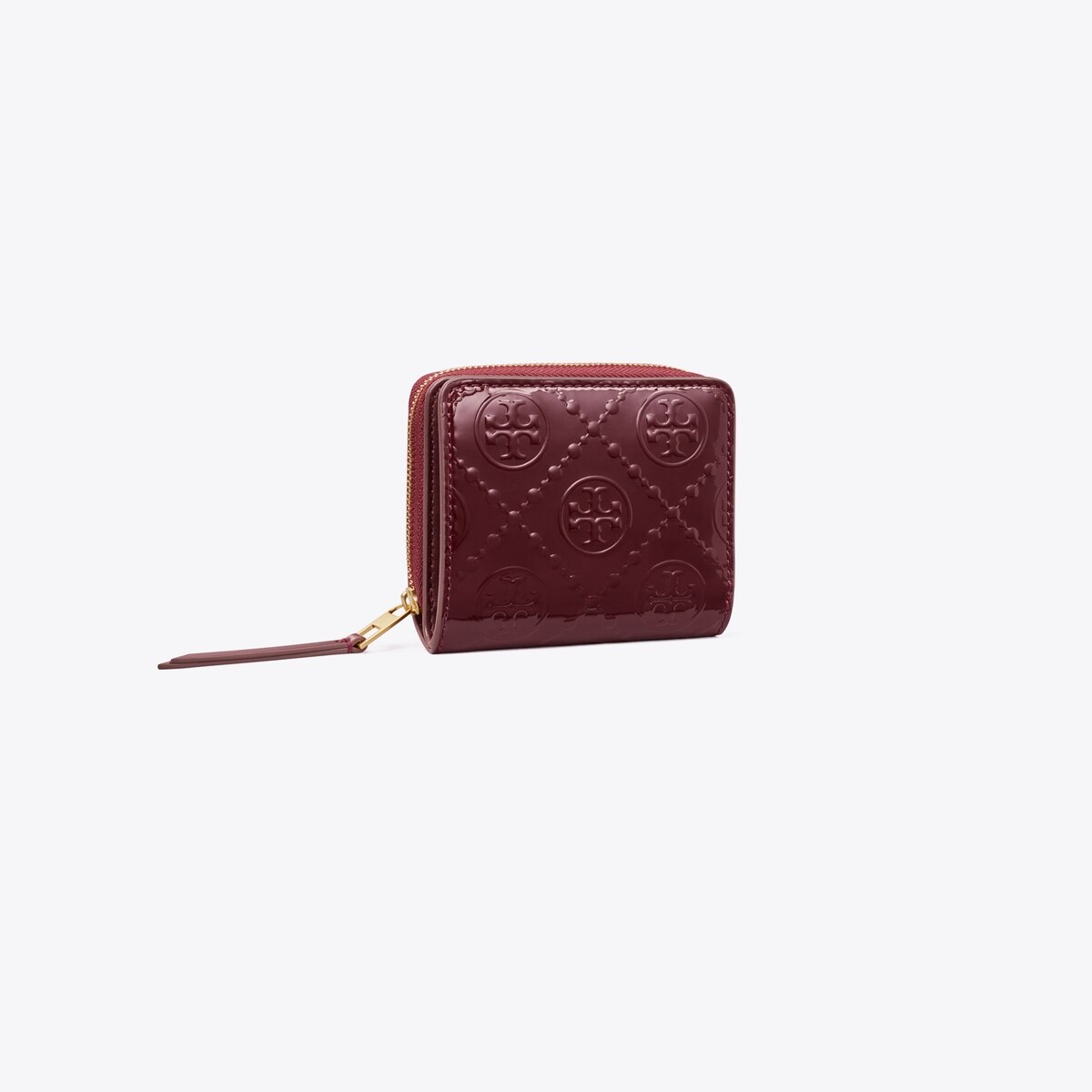 T Monogram Patent Embossed Bi-Fold Wallet: Women's Designer Wallets ...
