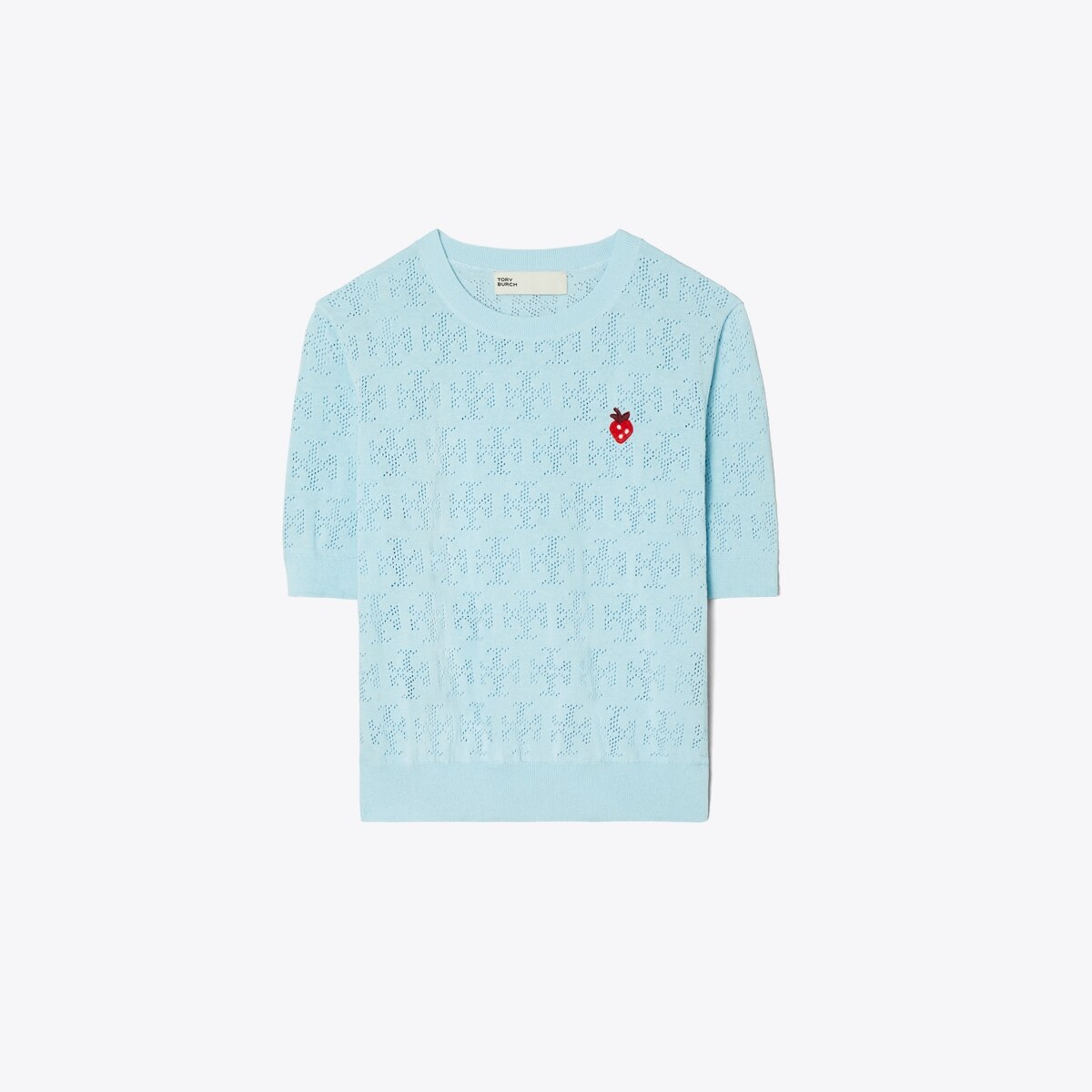 T Monogram Strawberry Sweater: Women's Designer Sweaters | Tory Sport