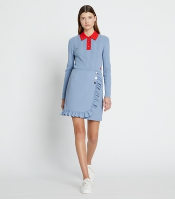 Pleated-Front Twill Golf Skirt: Women's Designer Bottoms | Tory Sport