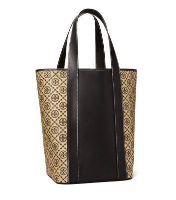 Tory Burch T Monogram Oversized Tote In Midnight/black | ModeSens