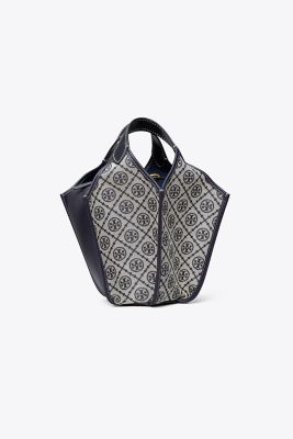 Tory Burch T Monogram Jacquard Lampshade Bag In Blue | ModeSens