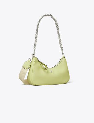 Tory Burch Small 151 Mercer Leather Crescent Bag In Lime Sorbet | ModeSens