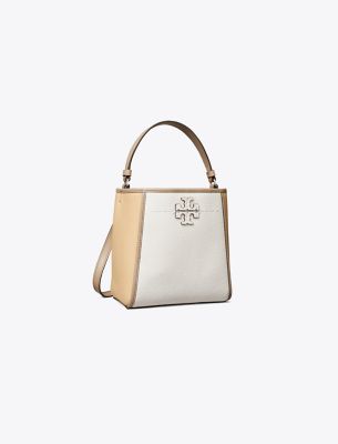 Tory Burch Small Mcgraw Colorblock Bucket Bag In Cirrus Cloud Multi ...